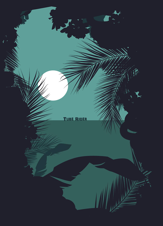 Draw a peaceful beach landscape by Disembodyed | Fiverr