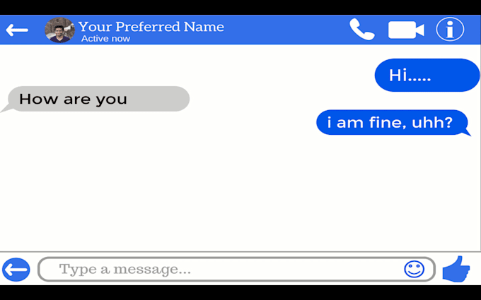 Get a live facebook messenger chat video or messenger simulator by ...