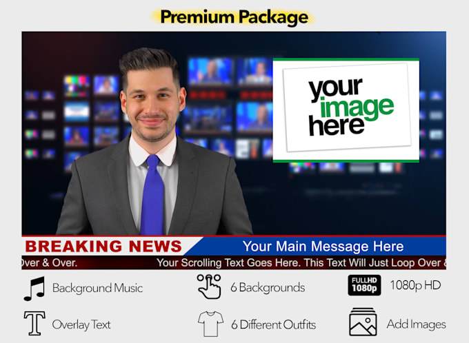 Be your breaking news anchor spokesperson in full hd by Sampresenter ...