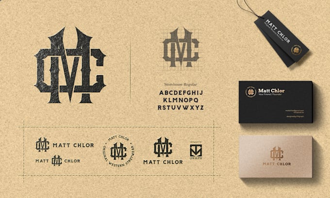 Design vintage retro initial letter monogram logo by Tmgraph | Fiverr