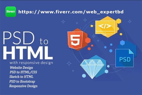 Convert mobile friendly psd to html with html, css, javascript ...