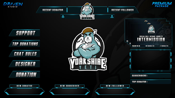 Design twitch overlay mascot and esports logo by Dravenstudio | Fiverr