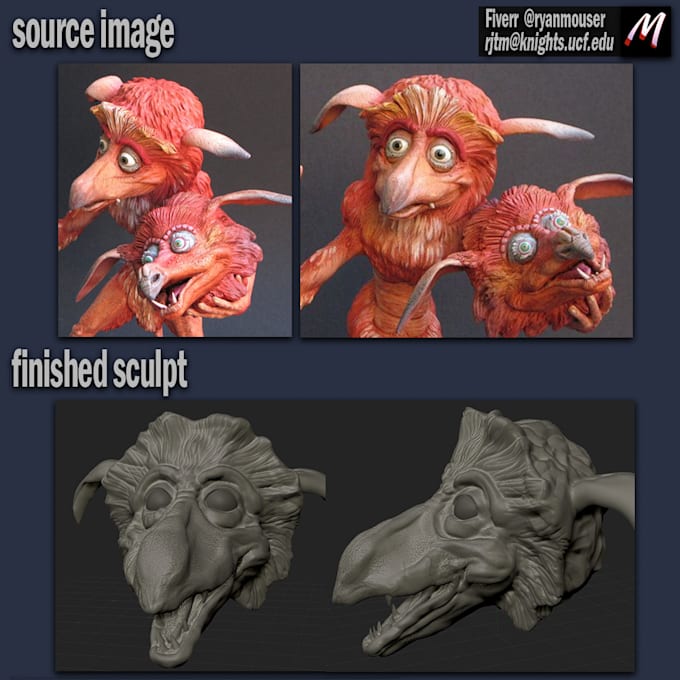 Sculpt a precise 3d model by Ryanmouser | Fiverr