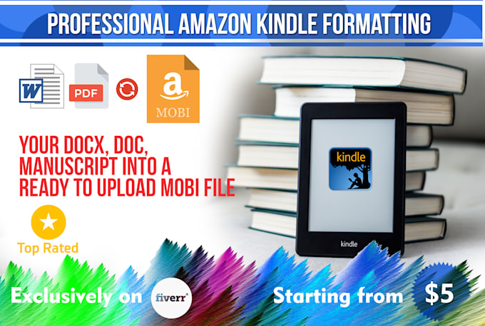 Do kindle ebook formatting for your manuscript, doc file professionally ...