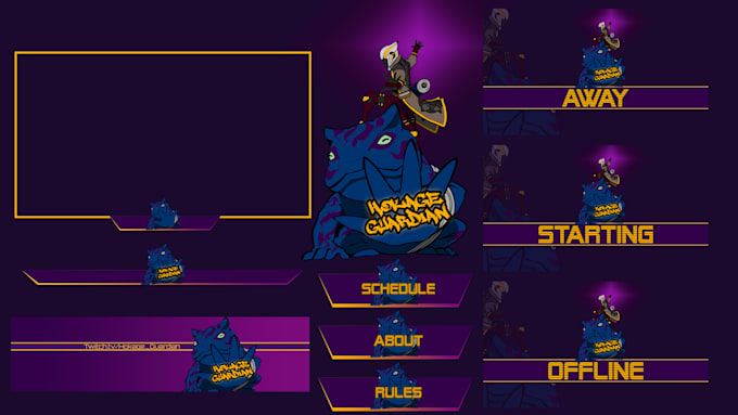 Create professional twitch overlays and screens by Ronin_by_design | Fiverr