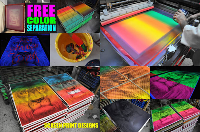 Color separation and recreate any designs for screen print by ...