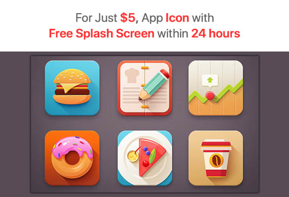 Design an awesome app icon with a free splash screen by Graphiters | Fiverr