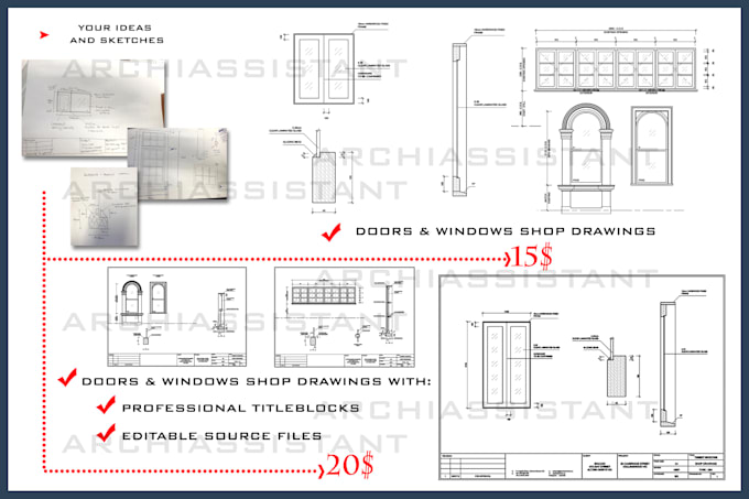 Do doors, windows shop drawings by Archiassistant | Fiverr