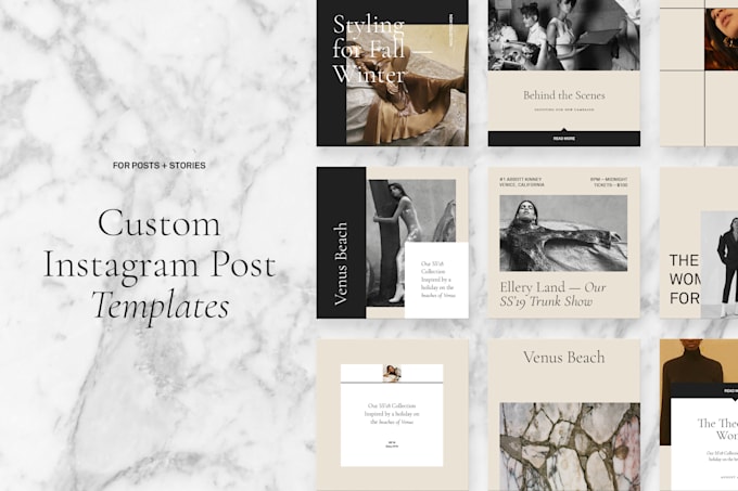 Create a custom instagram post or story template by Zlannan | Fiverr