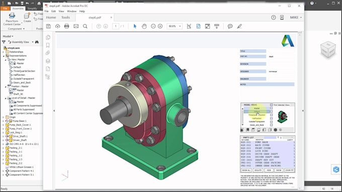 Cad drawings in autodesk inventor by Porfiriocarreno | Fiverr