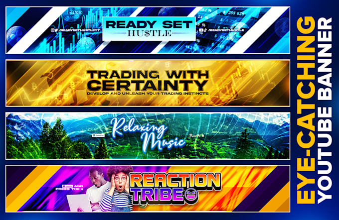 Create an eye catching youtube banner and logo by Driftdzn | Fiverr