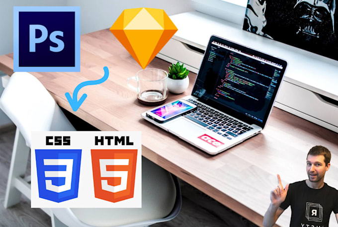 Convert psd or sketch files to html and css by Russellbarnard | Fiverr