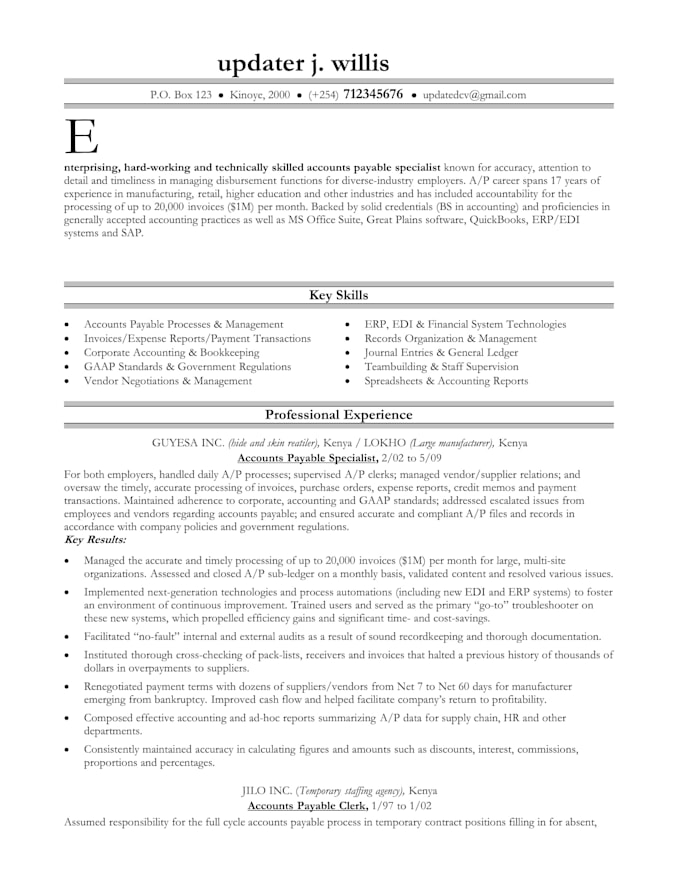 Do typesetting cv writing by Abuya123 | Fiverr