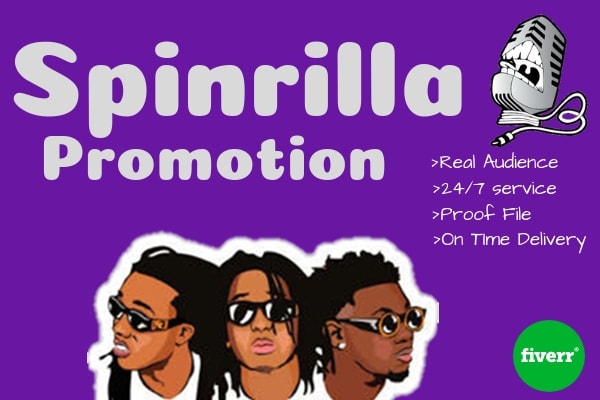 Do spinrilla promotion to organic audience by Saniat_akanda | Fiverr