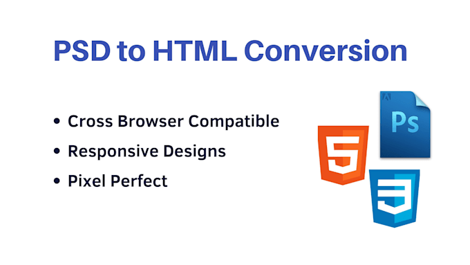 Convert psd to html,css using bootstrap by Aminahkhann | Fiverr