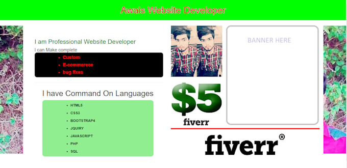 Convert Psd To Responsive Html5 Css3 Using Bootstrap 4 By Awais63 4487