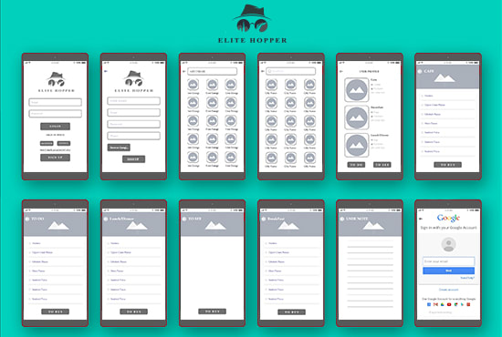 Create wireframe design for mobile apps or websites or desktop software ...