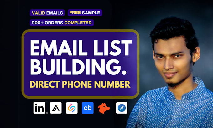 Do b2b lead generation, email list building, direct numbers by ...
