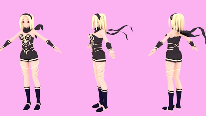 Create anime 3d model by Shubhamsol | Fiverr