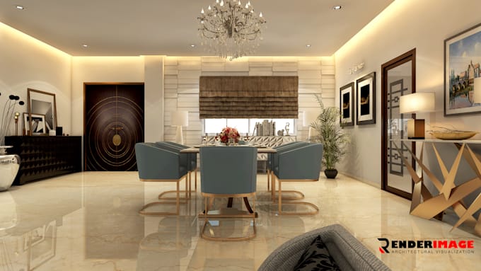 Create interior design with realistic 3d rendering by Renderimage | Fiverr