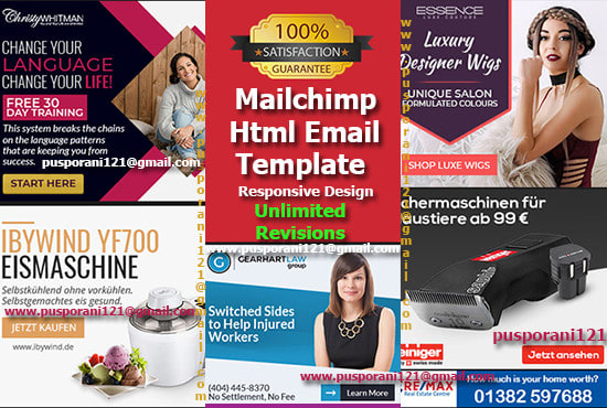 Design mailchimp html email template by Pusporani121 | Fiverr