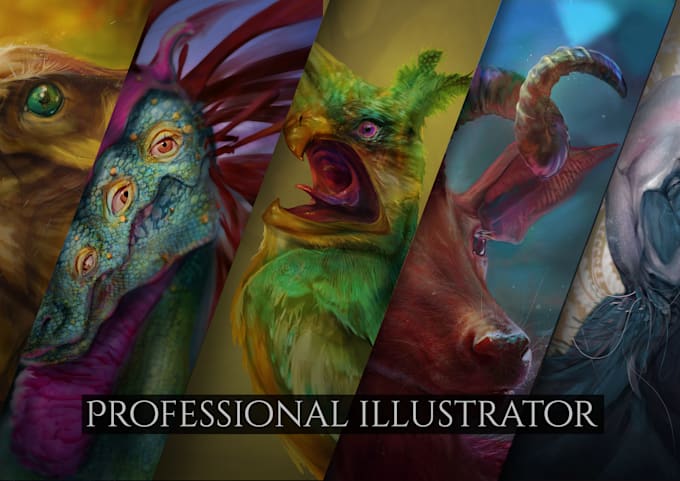 Create amazing creature design, digital illustrations by Artsantis | Fiverr