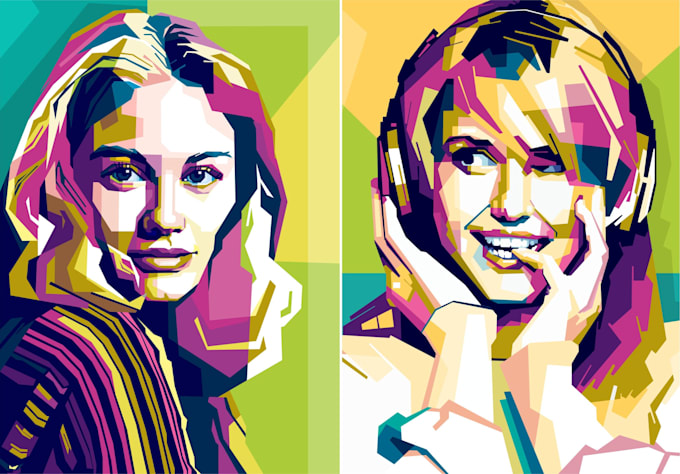 Draw professional wpap pop art from your photo by Indocreativeart | Fiverr