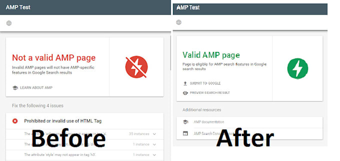 Fix all your amp errors on google search console by Bugsfixer | Fiverr