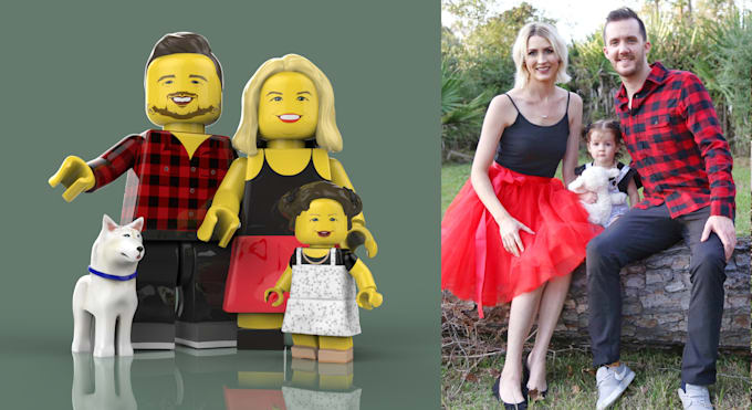 Draw your portrait in lego style by Georgeartist | Fiverr