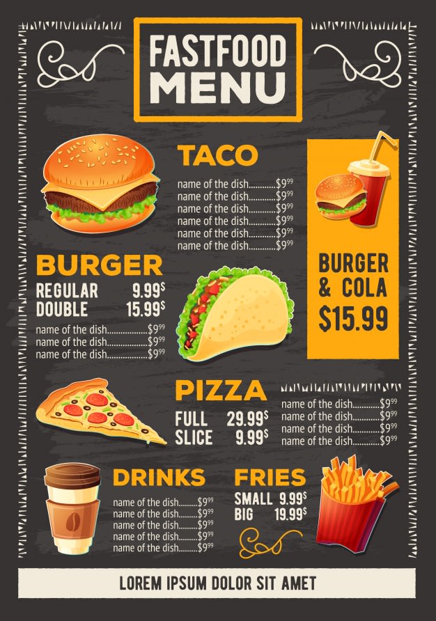 Design attractive food menu, restaurant menu, flyer menu by Irshad ... Design attractive food menu, restaurant menu, flyer menu by Irshad ...