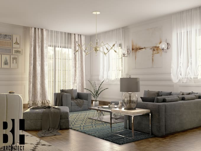 Create interior designs with realistic 3d rendering by Bassel_hesham | Fiverr