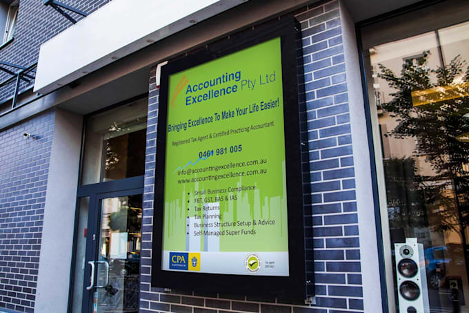 Design a billboard,yard sign signage, bus stop for you by Linandesigner ...