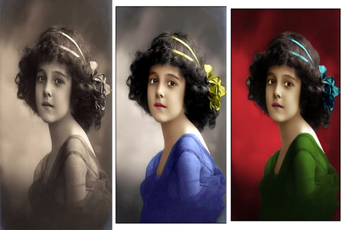 Restoration, repair, fix damaged photo, image restore color by ...