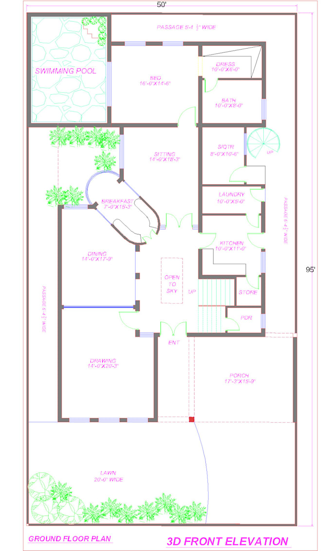 Design autocad drawings professionally by Usmankhalid454 | Fiverr