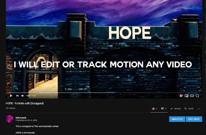 Edit and or track motion anything by Trench22 | Fiverr