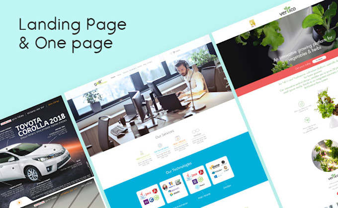 Design a professional and elegant landing page or one pager by ...