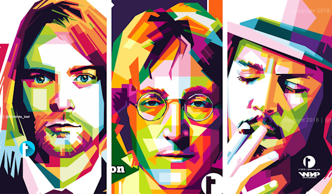 Draw colorfull wpap from your photo by Triminto | Fiverr
