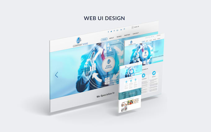 Create professional web ui psd template by Artofnizam | Fiverr