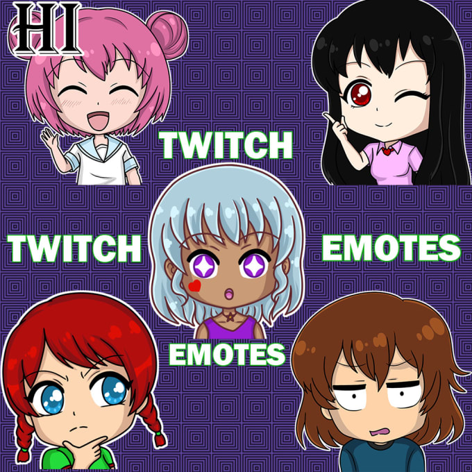 Create cute twitch emotes by Wanderingartist | Fiverr Create cute twitch emotes by Wanderingartist | Fiverr