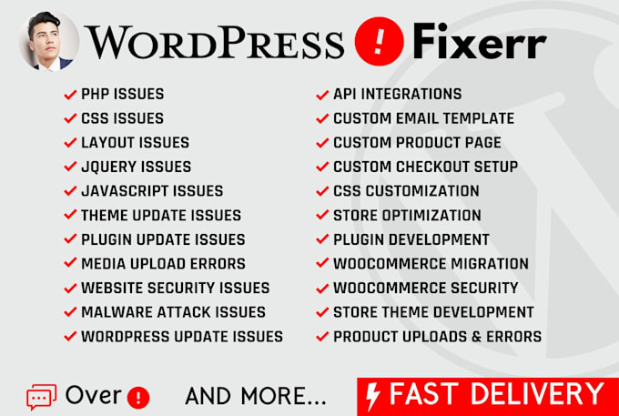 Fix Wordpress Issues Errors By Overror Fiverr
