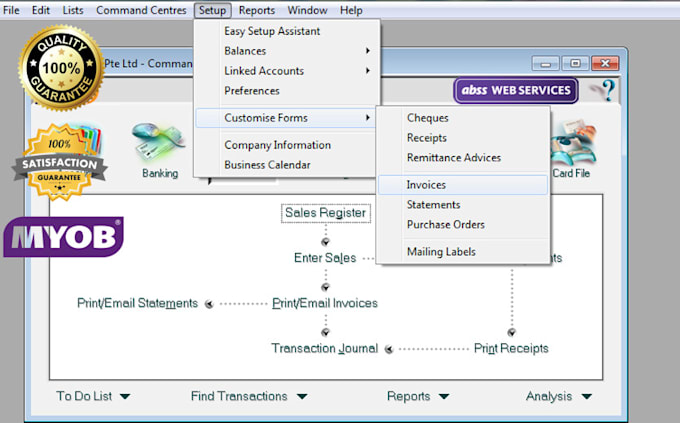 Customize professional myob abss template and forms by Noorasliza | Fiverr