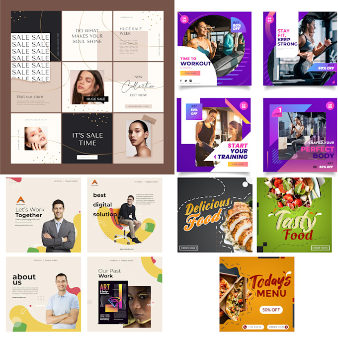 Design unique and creative social media posts for you by Jibankhan | Fiverr