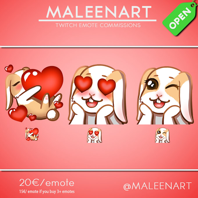 Draw your twitch discord emotes by Maleenarts | Fiverr