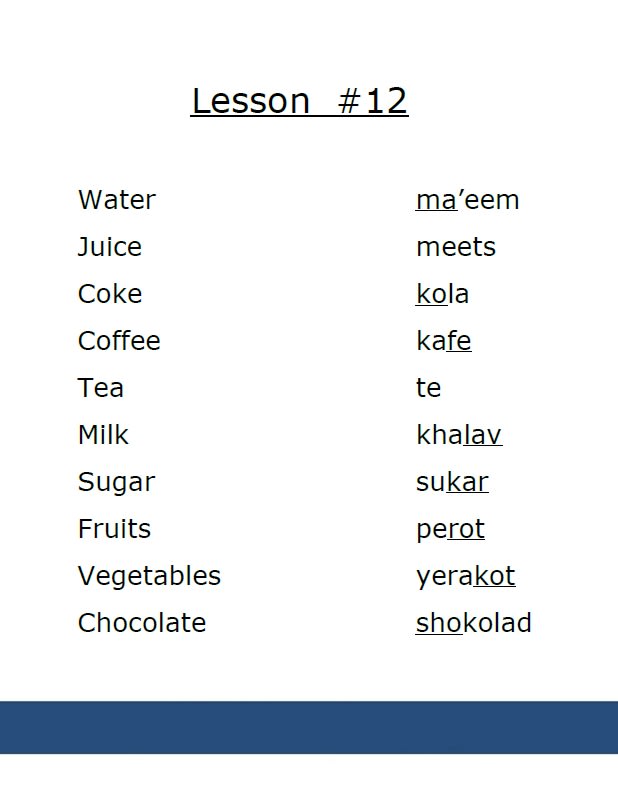 Send you flash cards with 270 basic hebrew words to help you learn ...