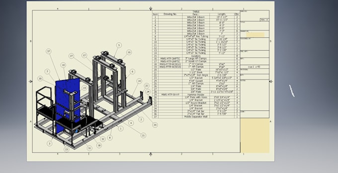 Create a fab sheet with solidworks or inventor by Yddet14 | Fiverr