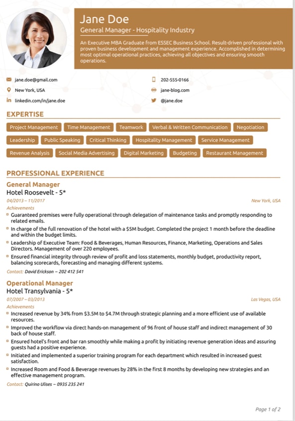 Prepare the best cv or resume format for you by Aldoperasole | Fiverr