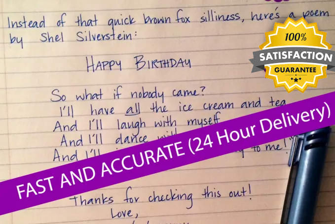 Type handwritten notes, text, scanned image, pdf documents into word by ...