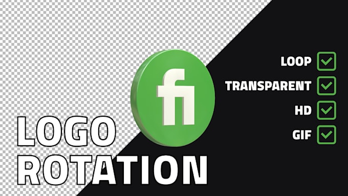 Animate 3d loop logo rotating gif by Montaaz | Fiverr