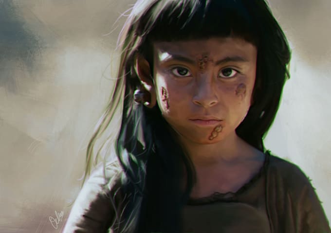 Draw hyper realistic digital painting in my style by Ocheesama | Fiverr