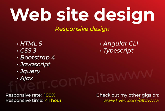 Create a fully responsive website html, css, javascript, jquery ...